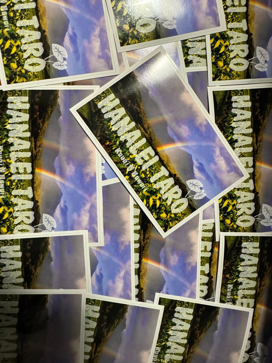 Hanalei Taro Double Rainbow Sticker