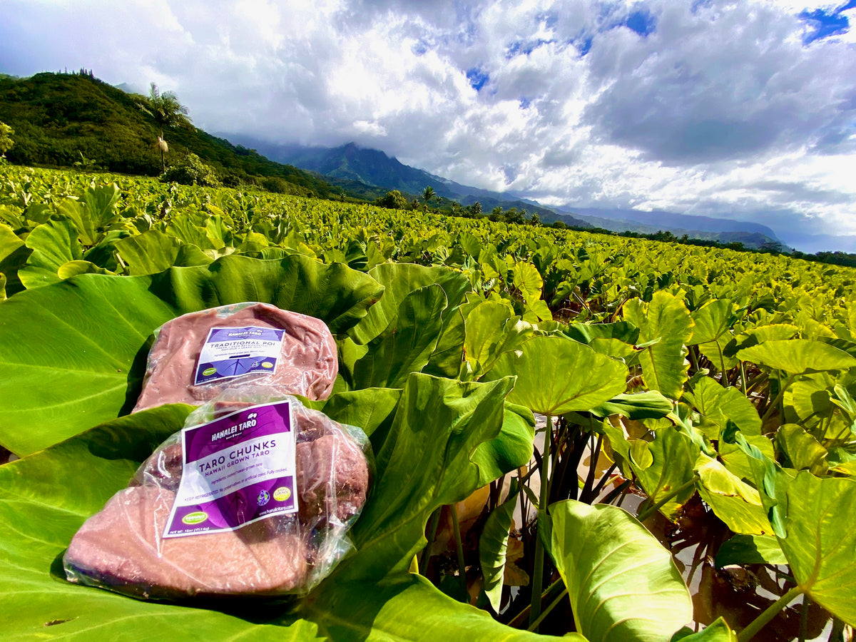 Poifect Pack: Farm Fresh Poi (1 lb.) + Cooked Taro Chunks (1 lb.). Veg ...